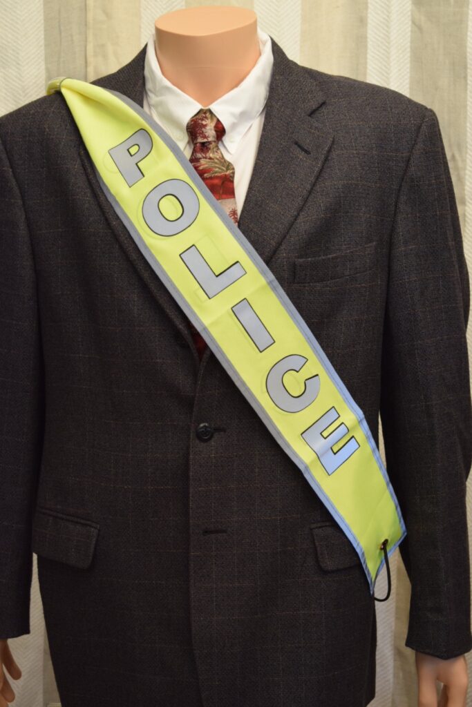 POLICE - Yellow/Green Safety Banner - DSM SAFETY PRODUCTS