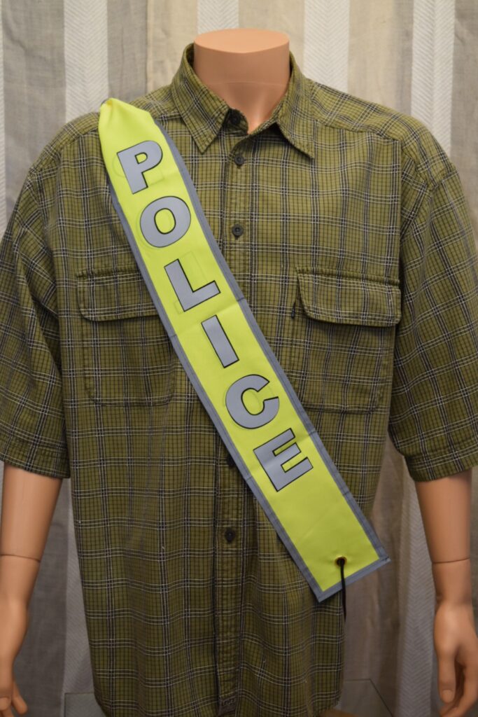 POLICE - Yellow/Green Safety Banner - DSM SAFETY PRODUCTS