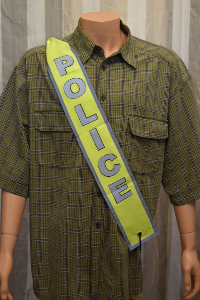 POLICE - Yellow/Green Safety Banner - DSM SAFETY PRODUCTS