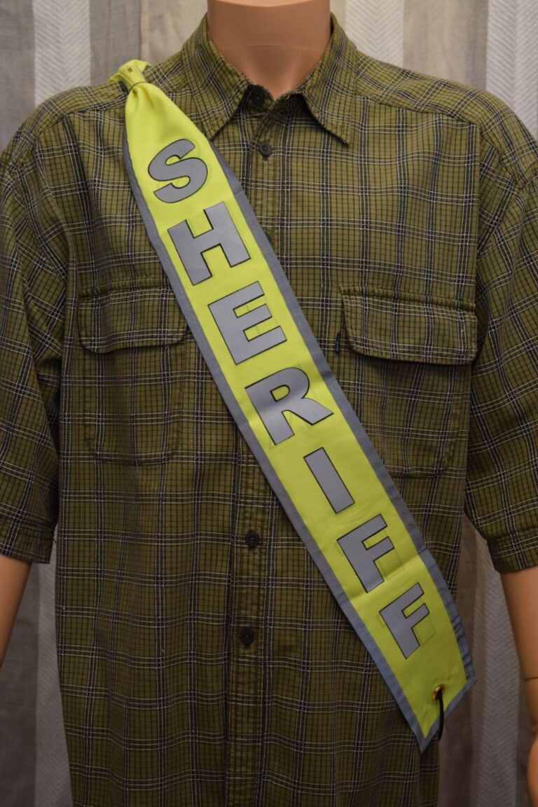SHERIFF - Yellow/Green Safety Banner - DSM SAFETY PRODUCTS