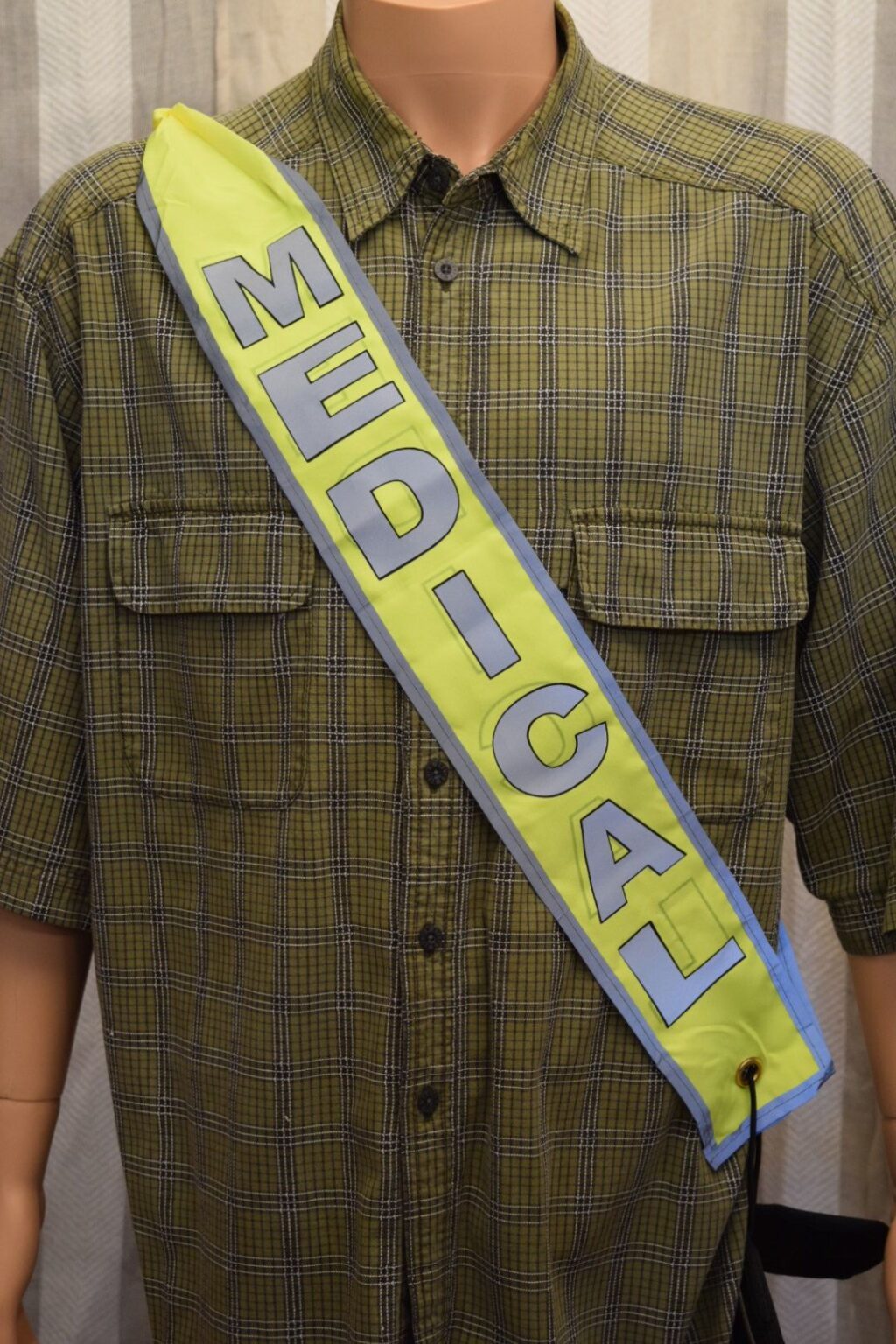 MEDICAL - Yellow/Green Safety Banner (ARMED, TAC-MED) - DSM SAFETY PRODUCTS